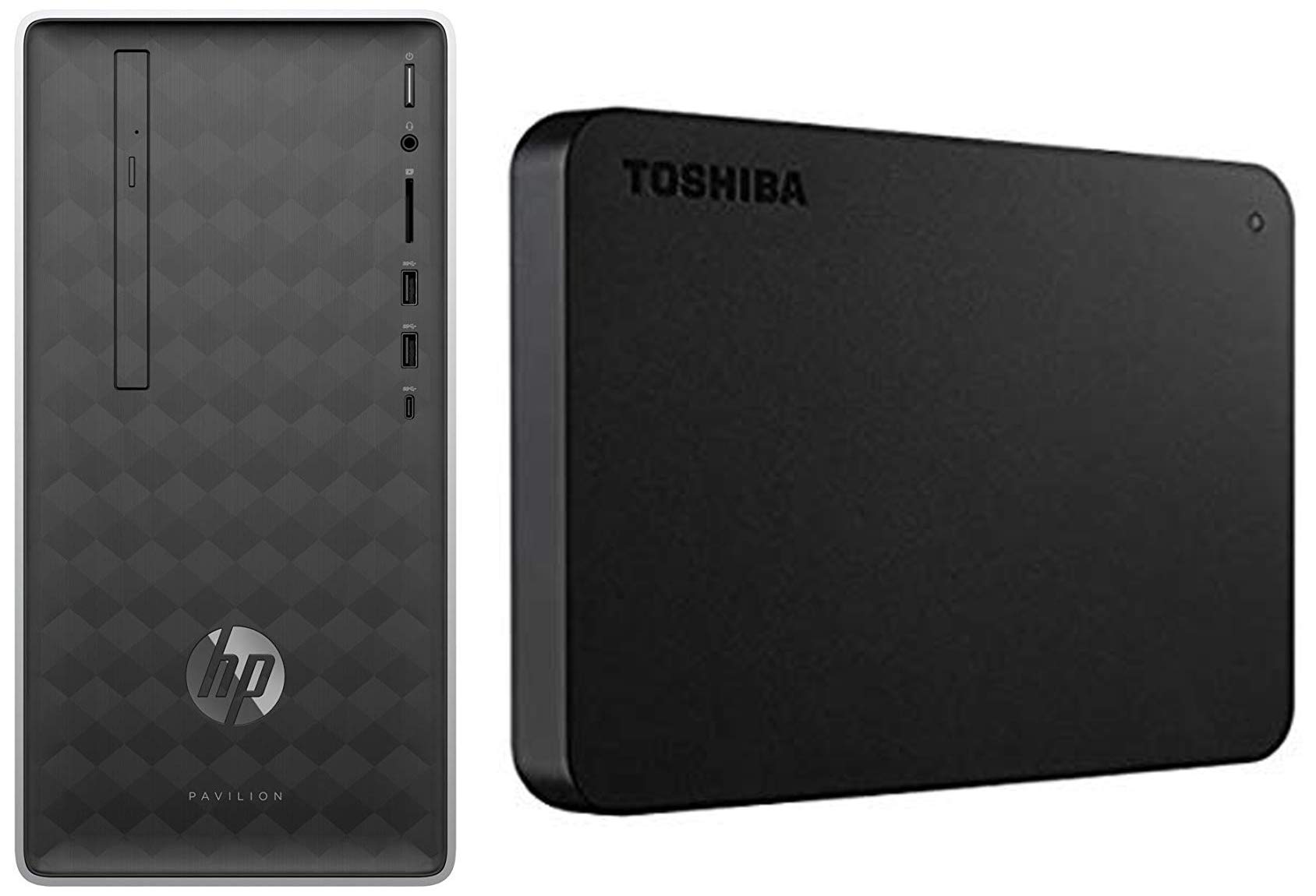 Buy HP Pavilion 590-p0034il Tower PC 2018 (Intel Core i3-8100/4GB DDR4 ...