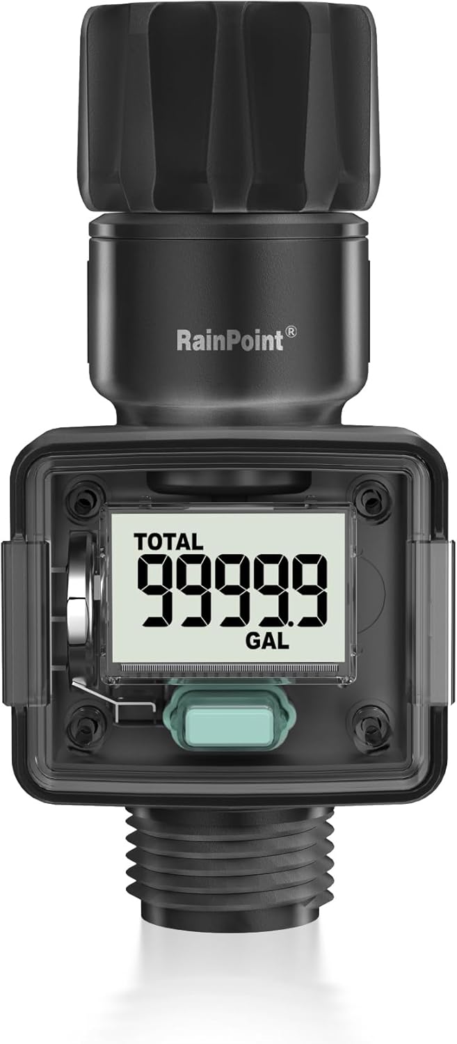 Amazon.com : RAINPOINT Water Meter For Garden Hose, Water Flow Meter ...