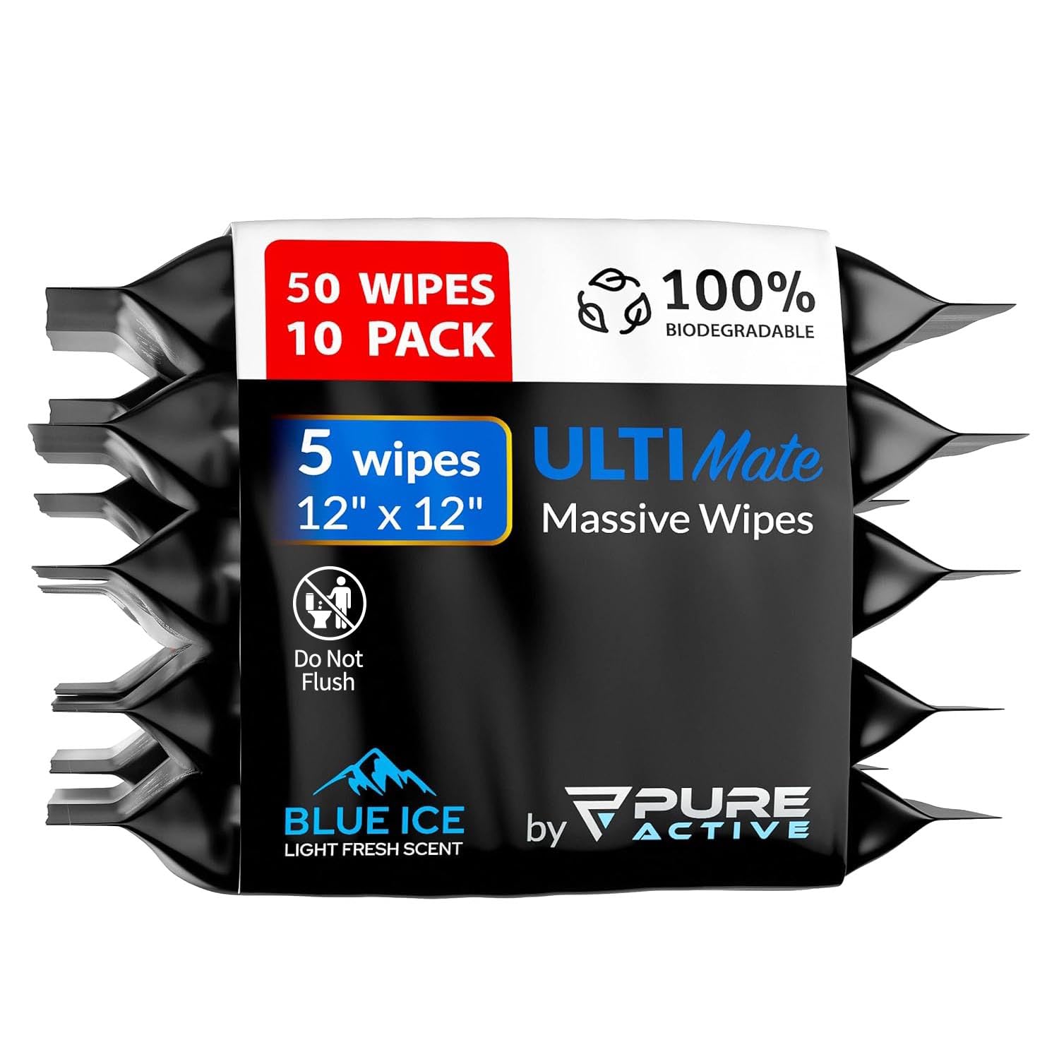 Amazon.com: Pure Active XXL Body Wipes for Face and Body, No Rinse ...