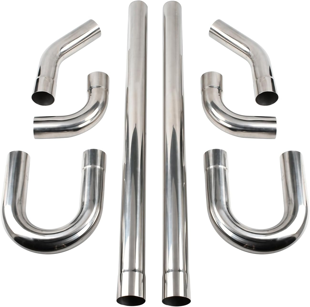 Amazon.com: 3 Inch Universal T304 Stainless Steel Exhaust Pipe Tubing ...