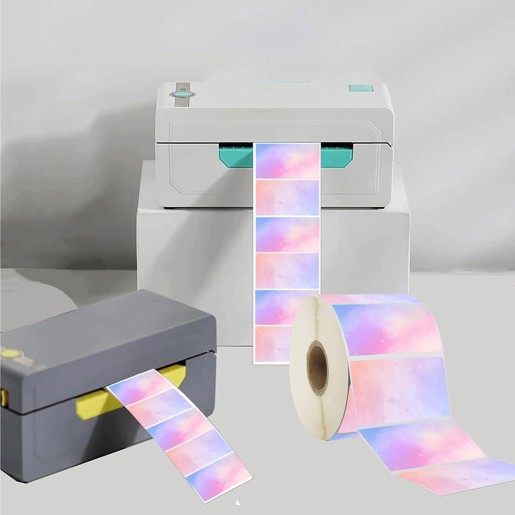 Snapklik.com : Direct Thermal Labels Stickers Round Watercolor Small ...