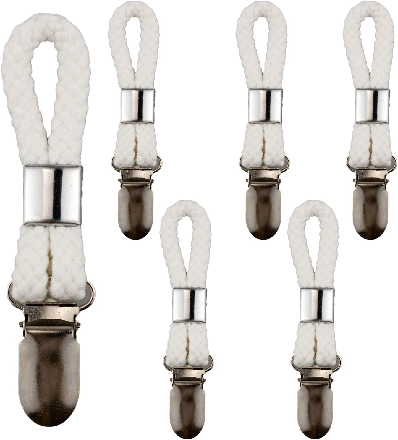 Amazon.com - Set of 6 Woven Cotton Towel Clips with Metal Clamp - Tea ...
