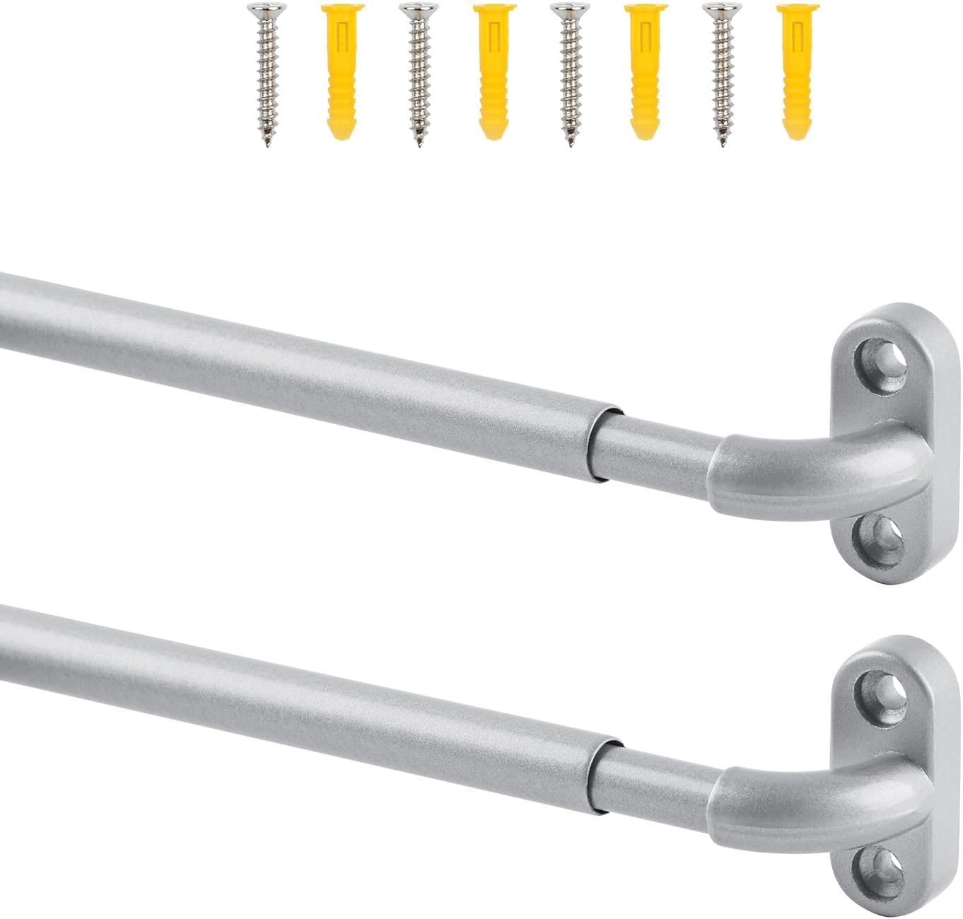 Amazon.com: TYRON 2 Pack Sash Curtain Rod Adjustable 8-12 Inch, 3/8 In ...