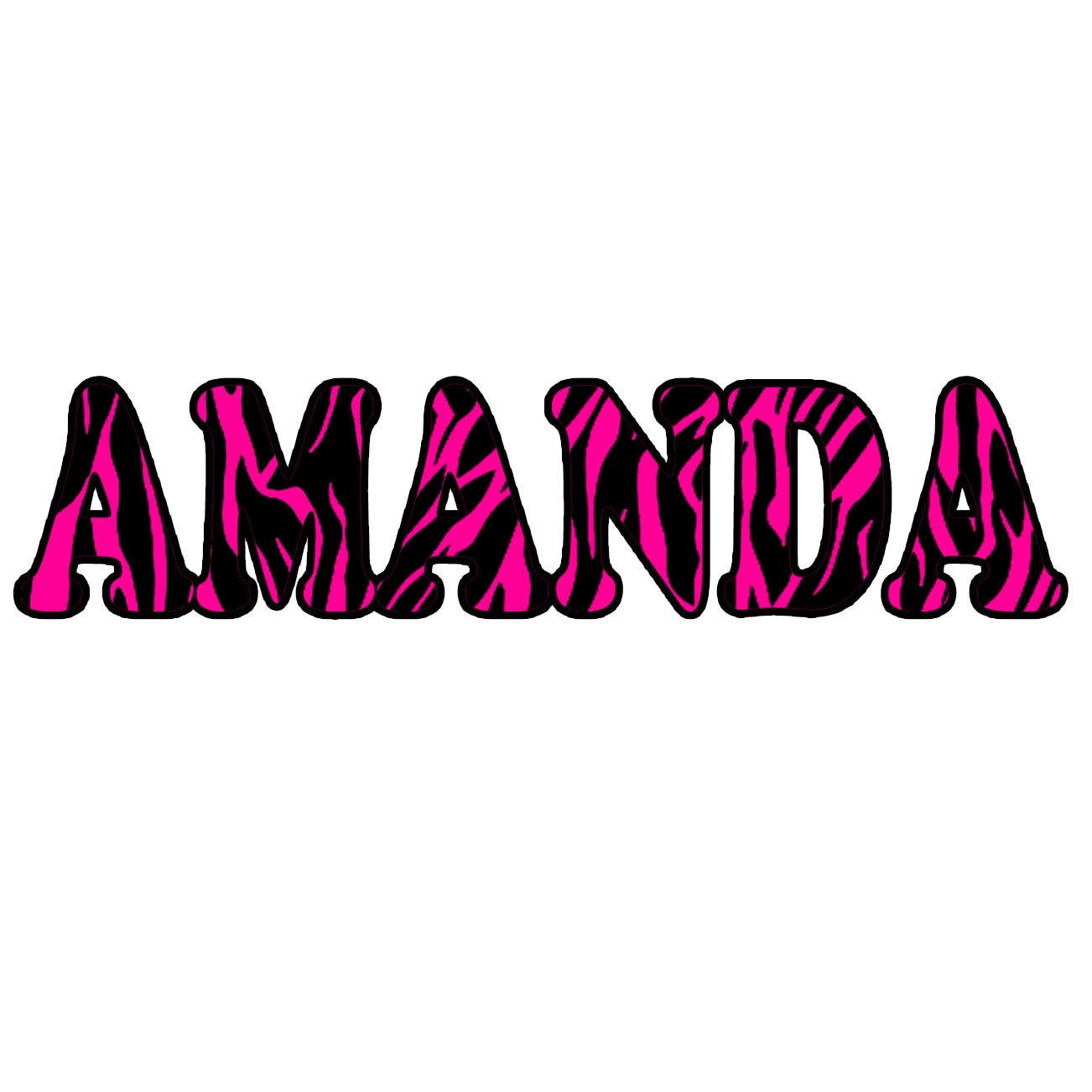 Hot Pink Zebra Print Letters Names