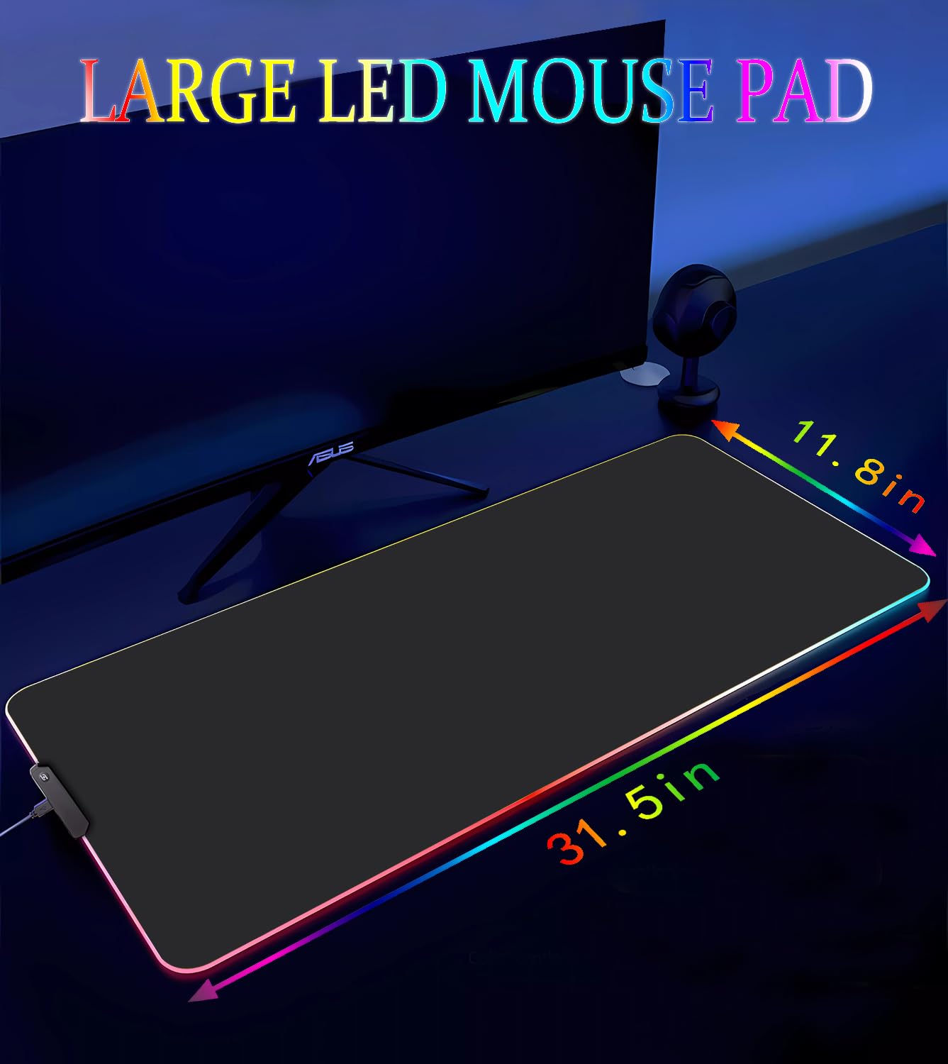 Snapklik.com : Extra Large RGB Gaming Mouse Pad, Extended Soft LED ...