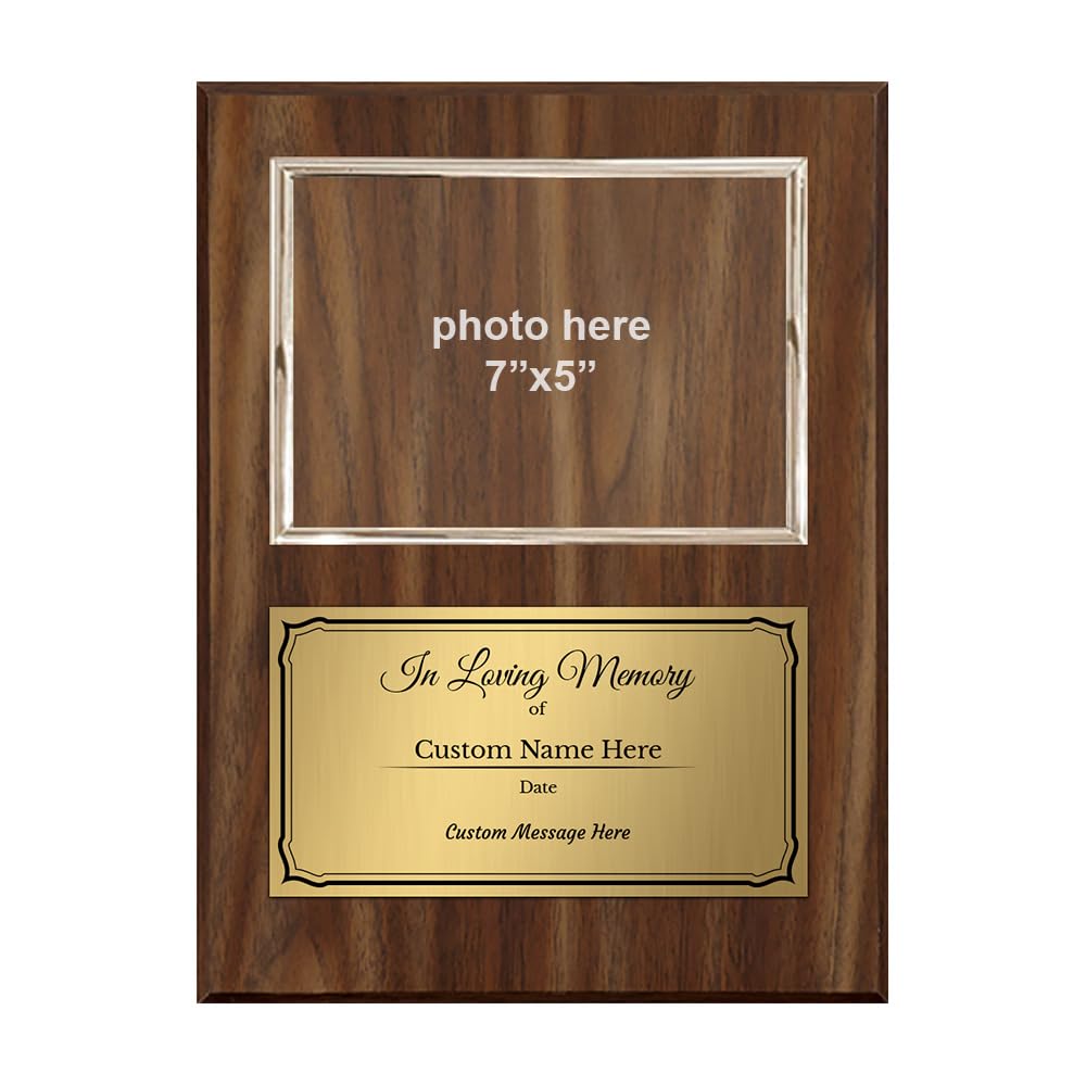 Amazon.com: In Loving Memory Of Plaque (Photo Plaque) Wooden Wall ...