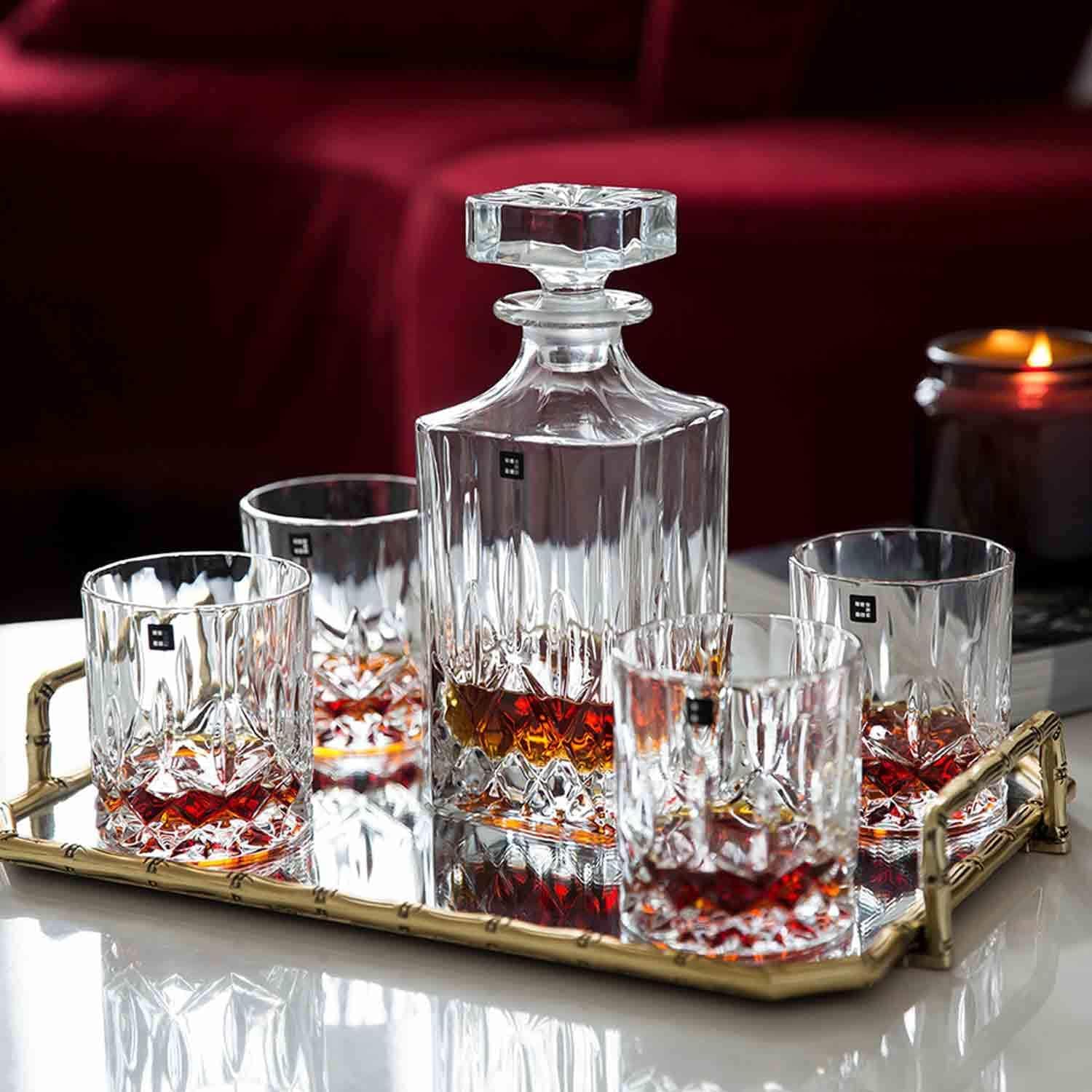 DIAMANTE Whisky Set 5 Piece “Dorchester” Collection | 1 Crystal ...