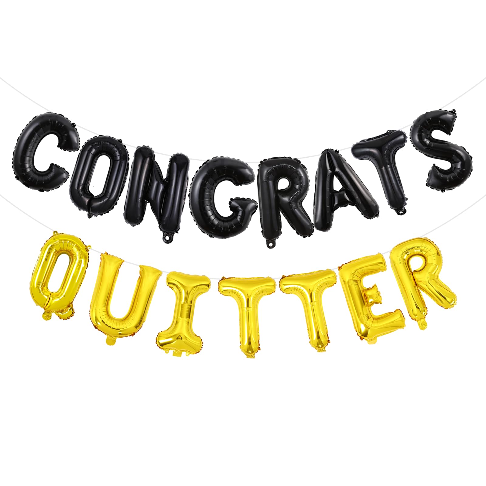 Amazon.com: Wonmelody Congratulations Quitter Party Decorations ...