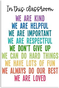 Amazon.com: in This Classroom We are Kind We are Helpful We are ...