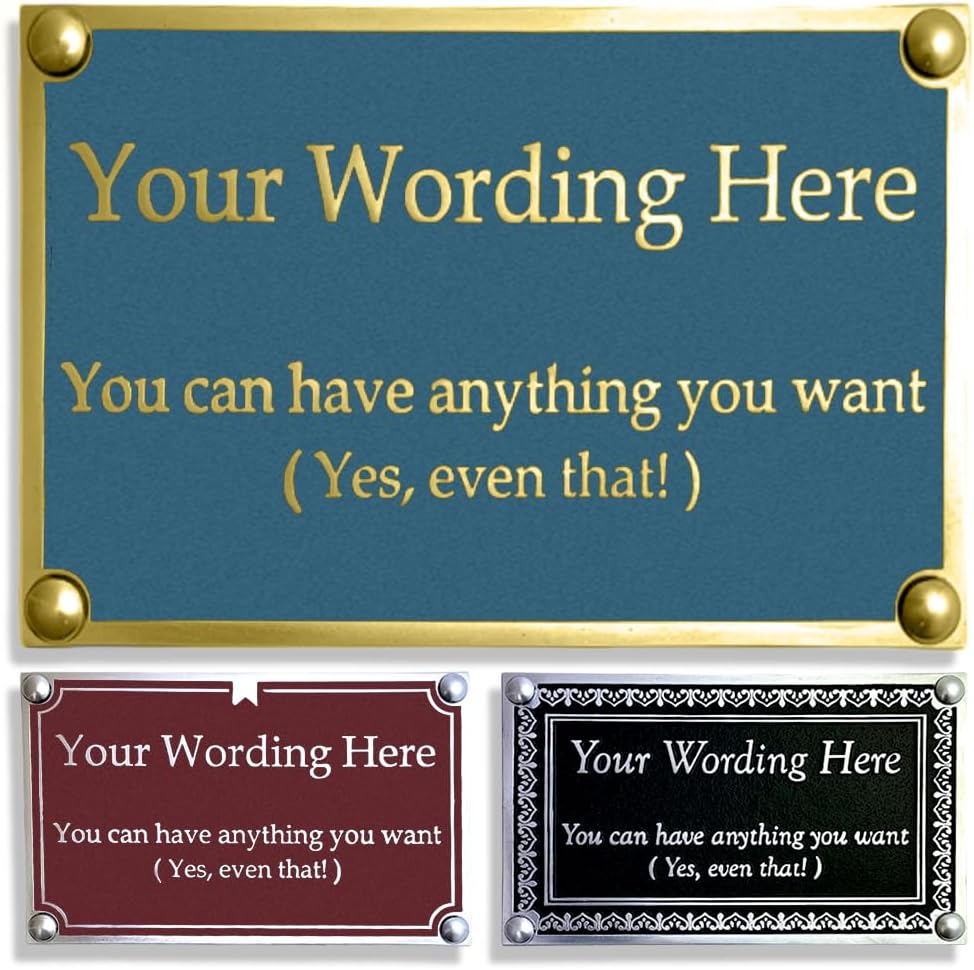 Amazon.com: The Metal Foundry Personalized Solid Brass Plaque Sign ...