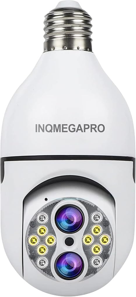 INQMEGAPRO Camera Ampoule, E26/E27 Camera Surveillance WiFi Ampoule ...