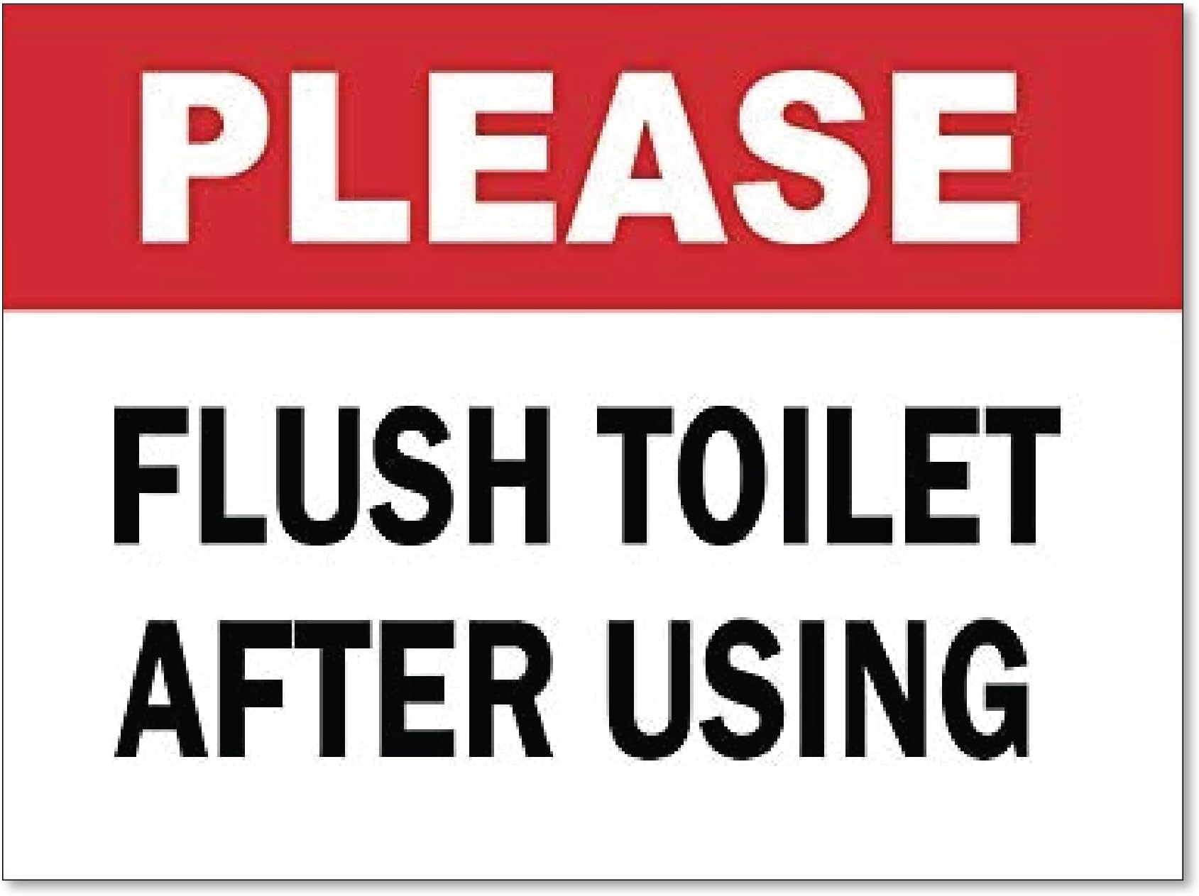 SIGN EVER Flush After Each Use 3mm Sign Board Bathroom Toilet Signage ...