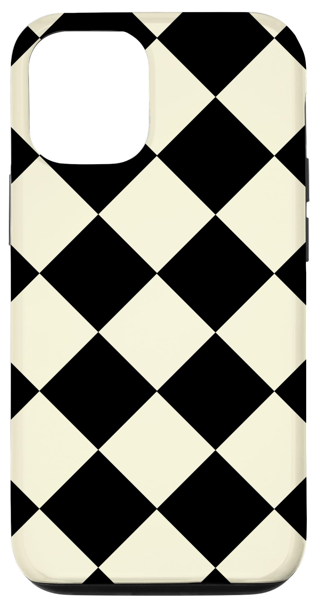 Snapklik.com : iPhone 13 Pro White Cream Black Checkerboard Rhombus ...