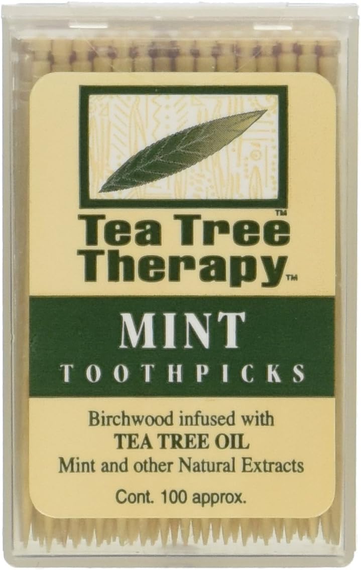 Amazon.com: Tea Tree Therapy, Toothpicks Mint Tea Tree, 100 Count ...