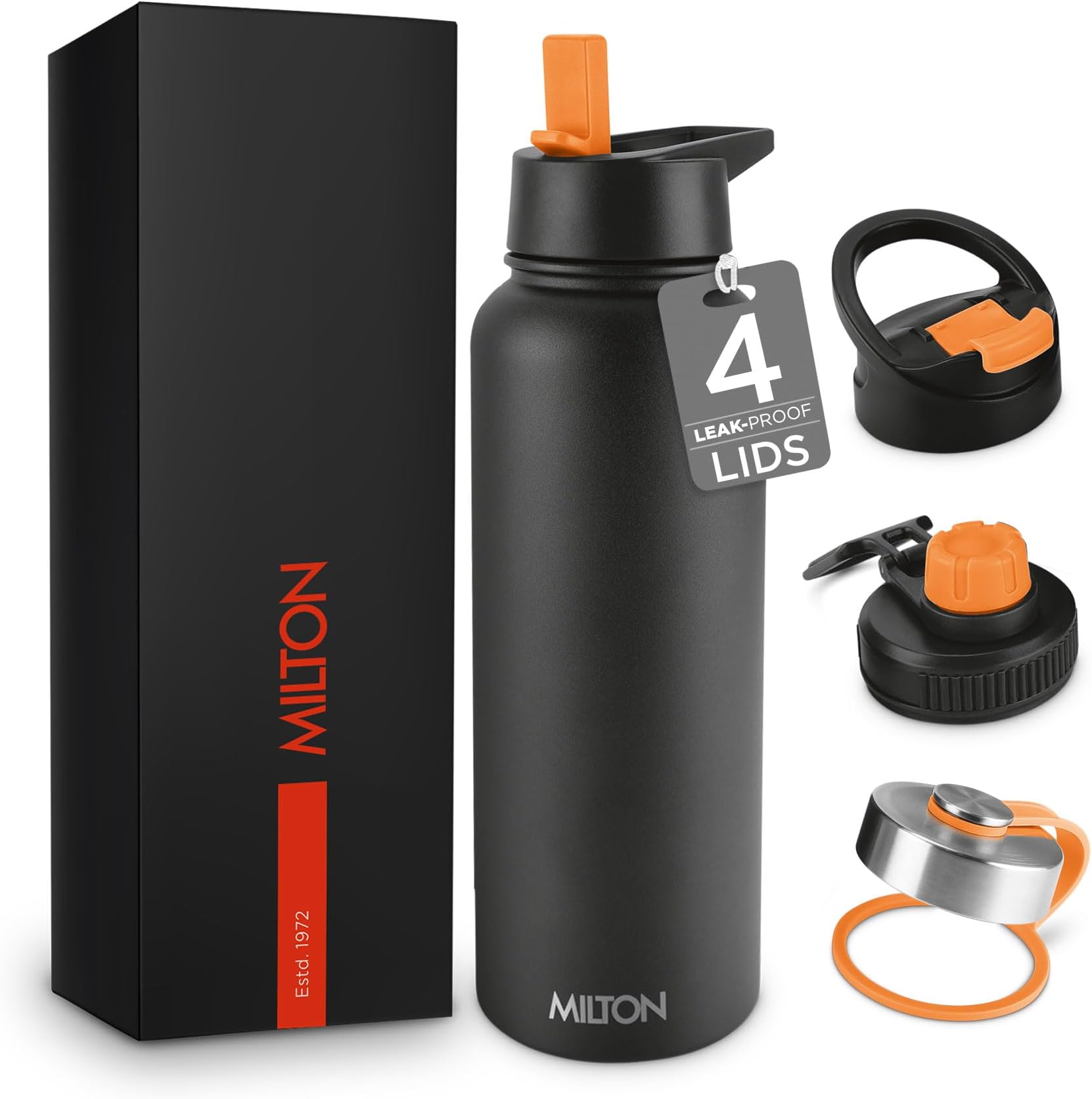 Amazon.com: Milton insulated water bottle, Stainless Steel Double ...