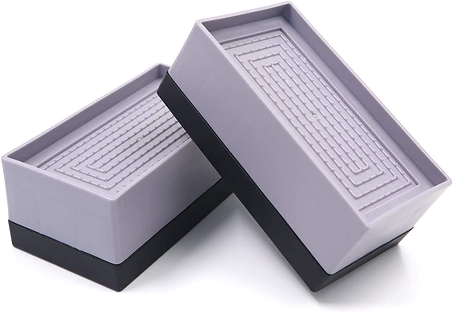 Set of 2 Bed Furniture Risers 4cm/1.6in High, Rectangular Bed Risers ...