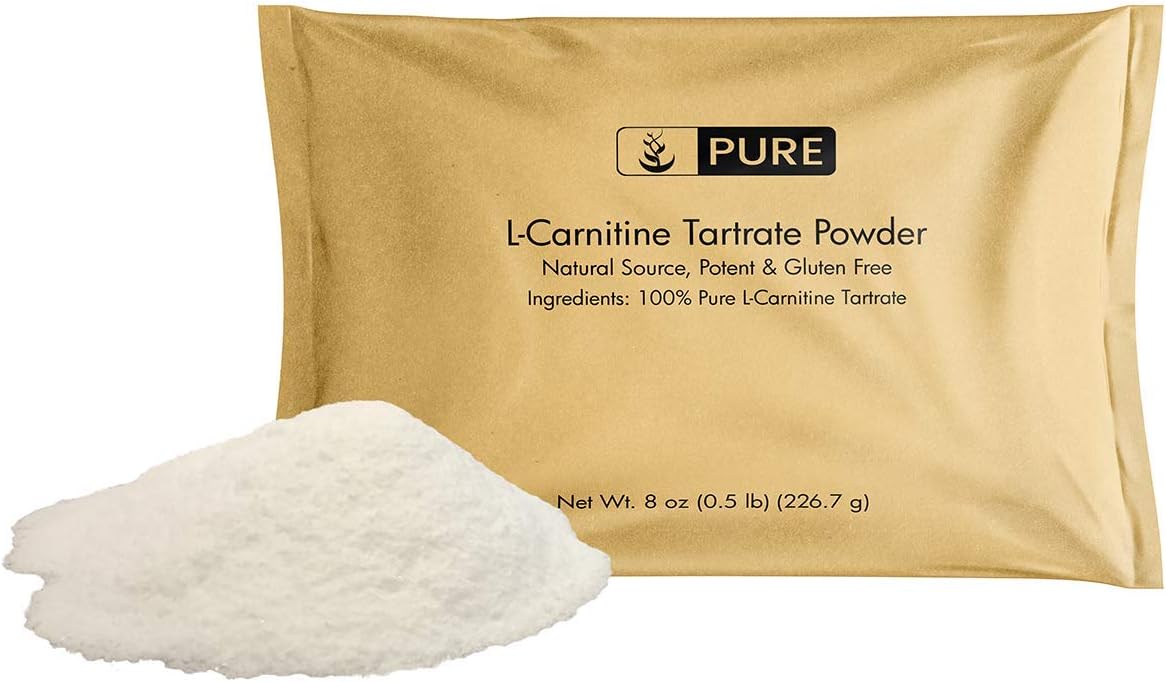 Amazon.com: 100% Pure L-Carnitine Tartrate Powder, 8 oz, 900 mg/Serving ...