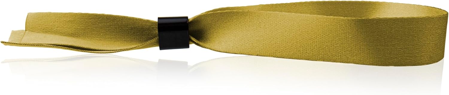 Amazon.com: Wristco 100 Cloth Event Wristbands - Gold Fabric Bracelets ...