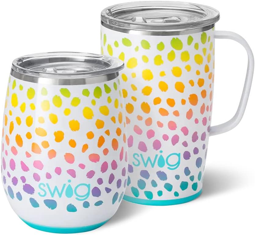 Amazon.com | Swig Life Wild Child AM+PM Set | 18oz Travel Mug with ...