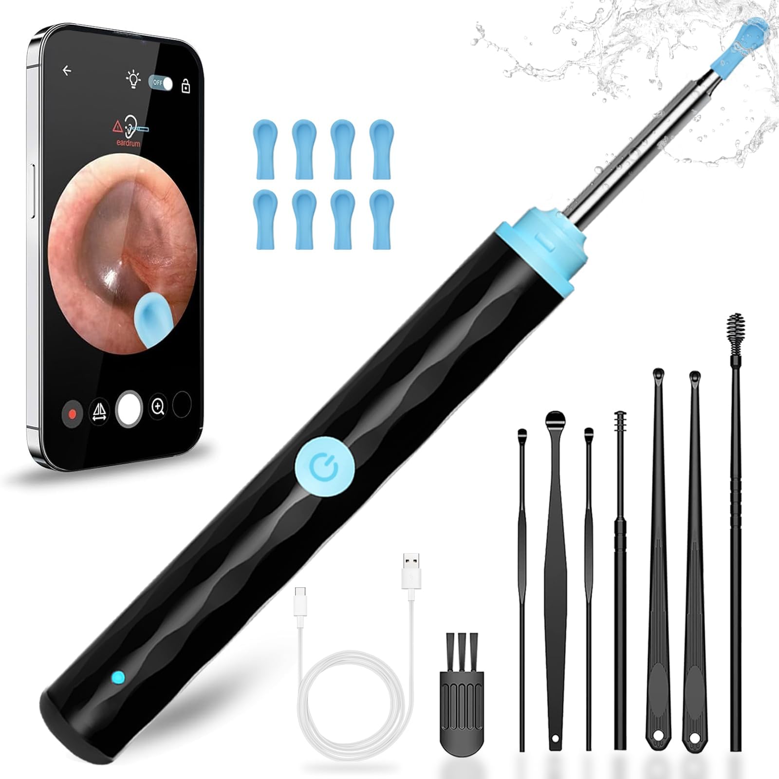 Amazon.com: Ear Wax Removal,Ear Cleaner with Built-in 1296P Camera,Easy ...
