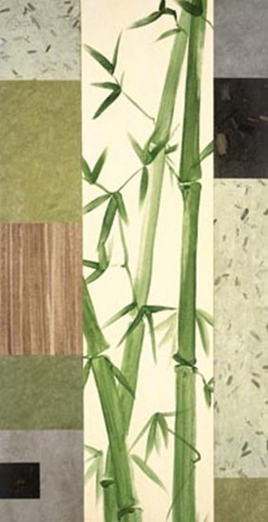 Amazon.com: Collage With Bamboo I - Poster by Julieann Johnson (18 x 35 ...