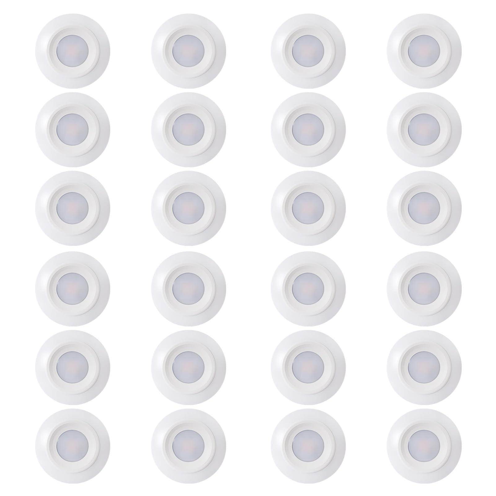 24 Pack 6 Inch LED Disk Light, Dimmable Flush Mount Ceiling Light 5000K ...