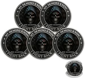 Amazon.com: PTSD Awareness Veterans Challenge Coin, My Demons Know I ...