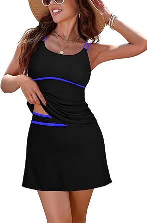 Amazon.com: SHEKINI Women Tankini Swimsuits High Waisted Bathing Suit ...