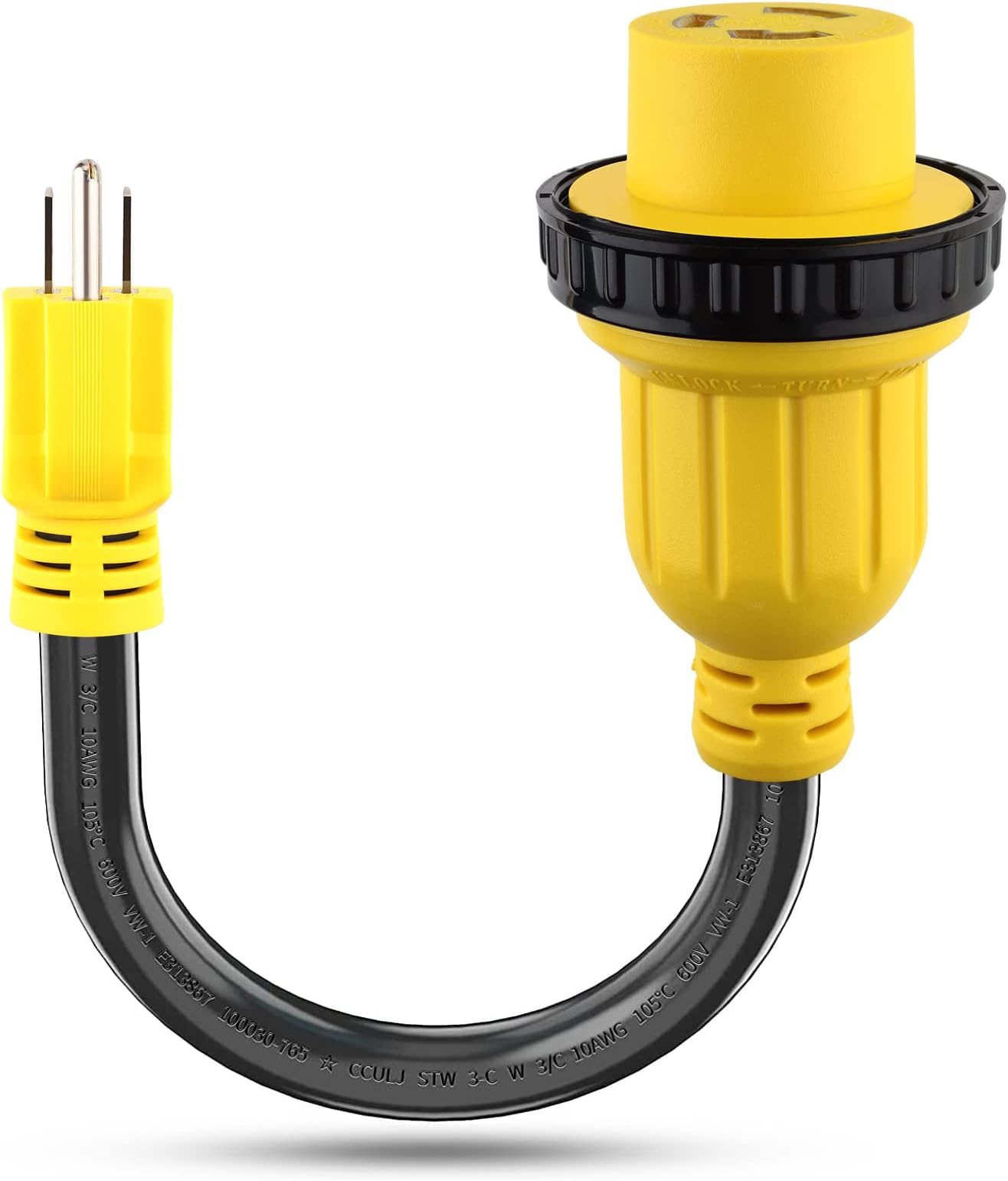 Amazon.com: Rvhouse 30 Amp to 15 Amp 110V RV Adapter Cord with Twist ...