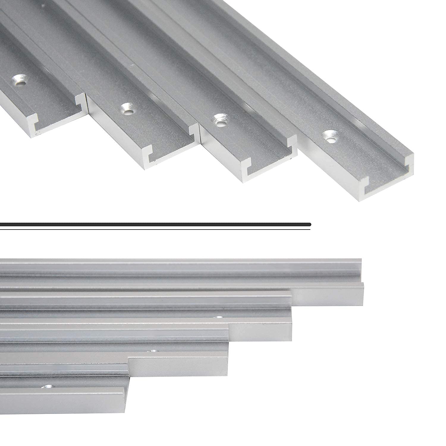 Buy jxgzyy 48" Aluminum Miter Track Double-Cut Profile Universal T ...