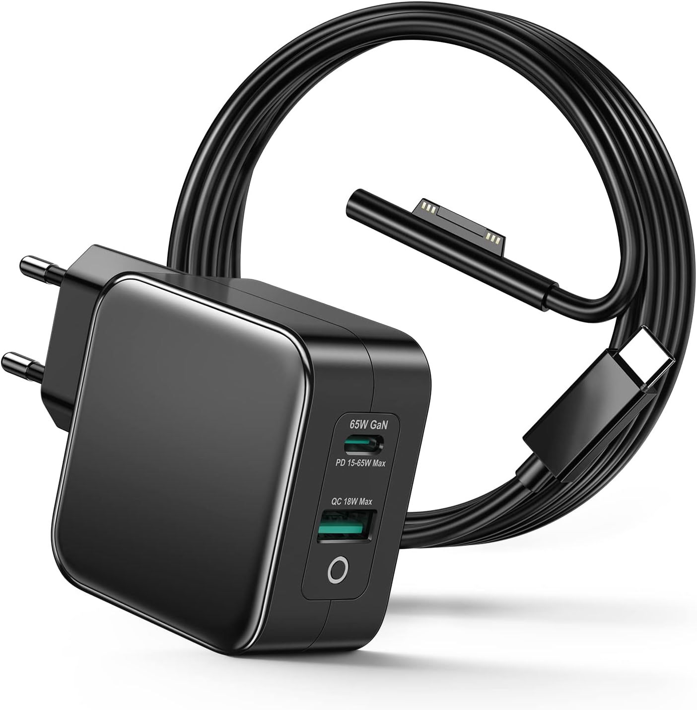 USB C Ladegerät 65 W mit Surface Ladekabel Kompatibel mit Surface Pro 9 ...