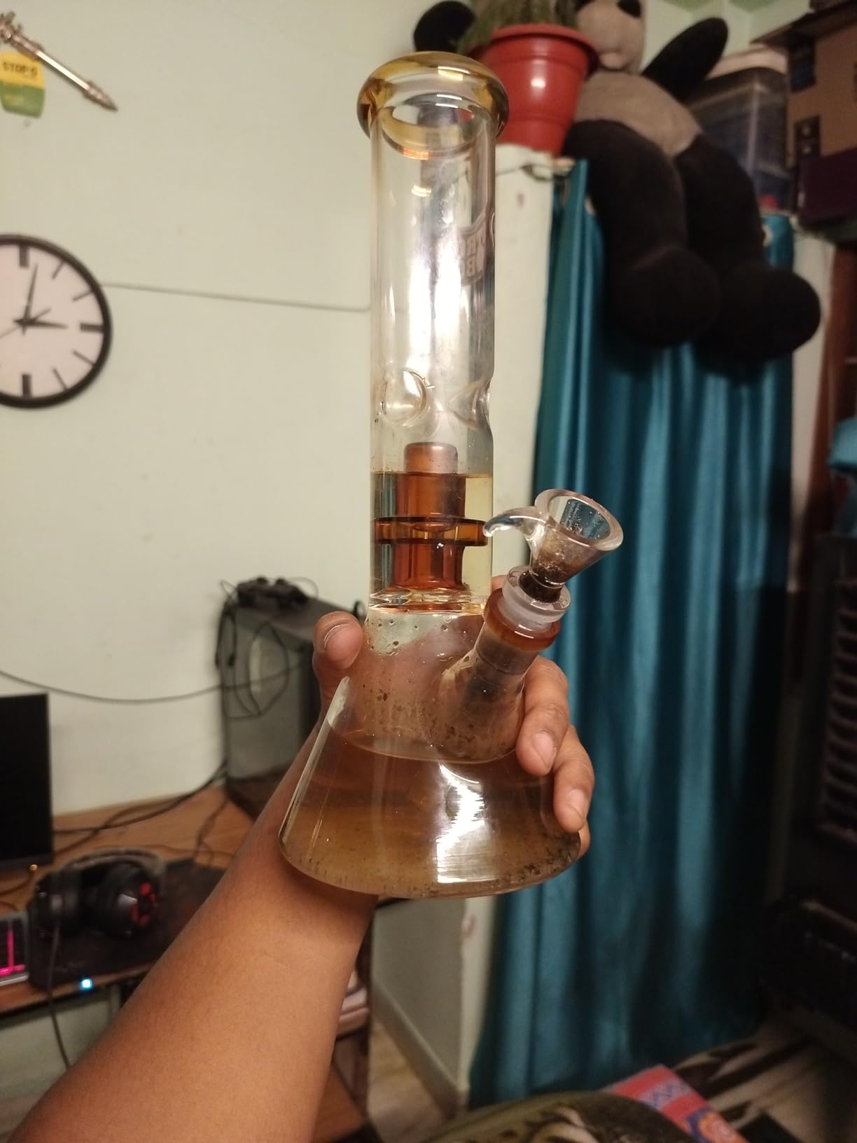 Buy STRONG BONG Thick Glass Showerhead Percolator Beaker Bong | Size ...