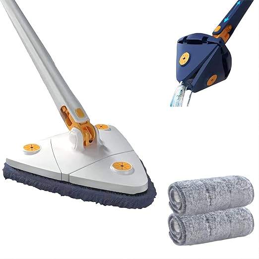 360°Rotatable Adjustable Cleaning Mop, Telescopic Triangular Mop 360 ...