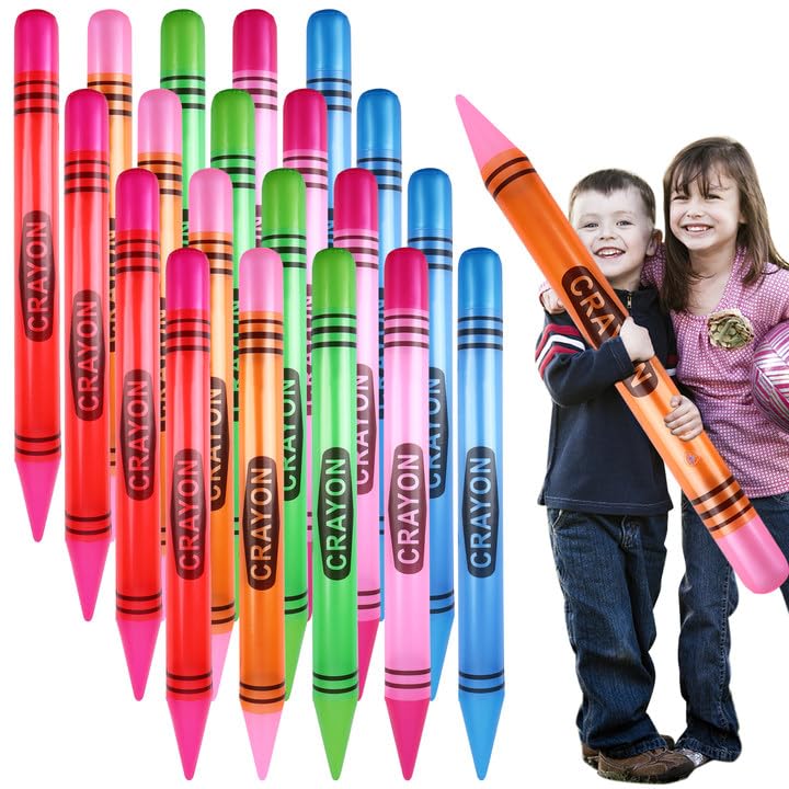 Amazon.com: craftshou 20 Pcs 42" Tall Inflatable Crayons Large Blow up ...