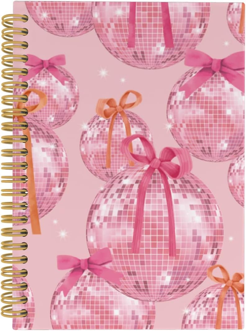 Amazon.com : ANIANG Trendy Retro Disco Ball Spiral Notebook, Preppy ...