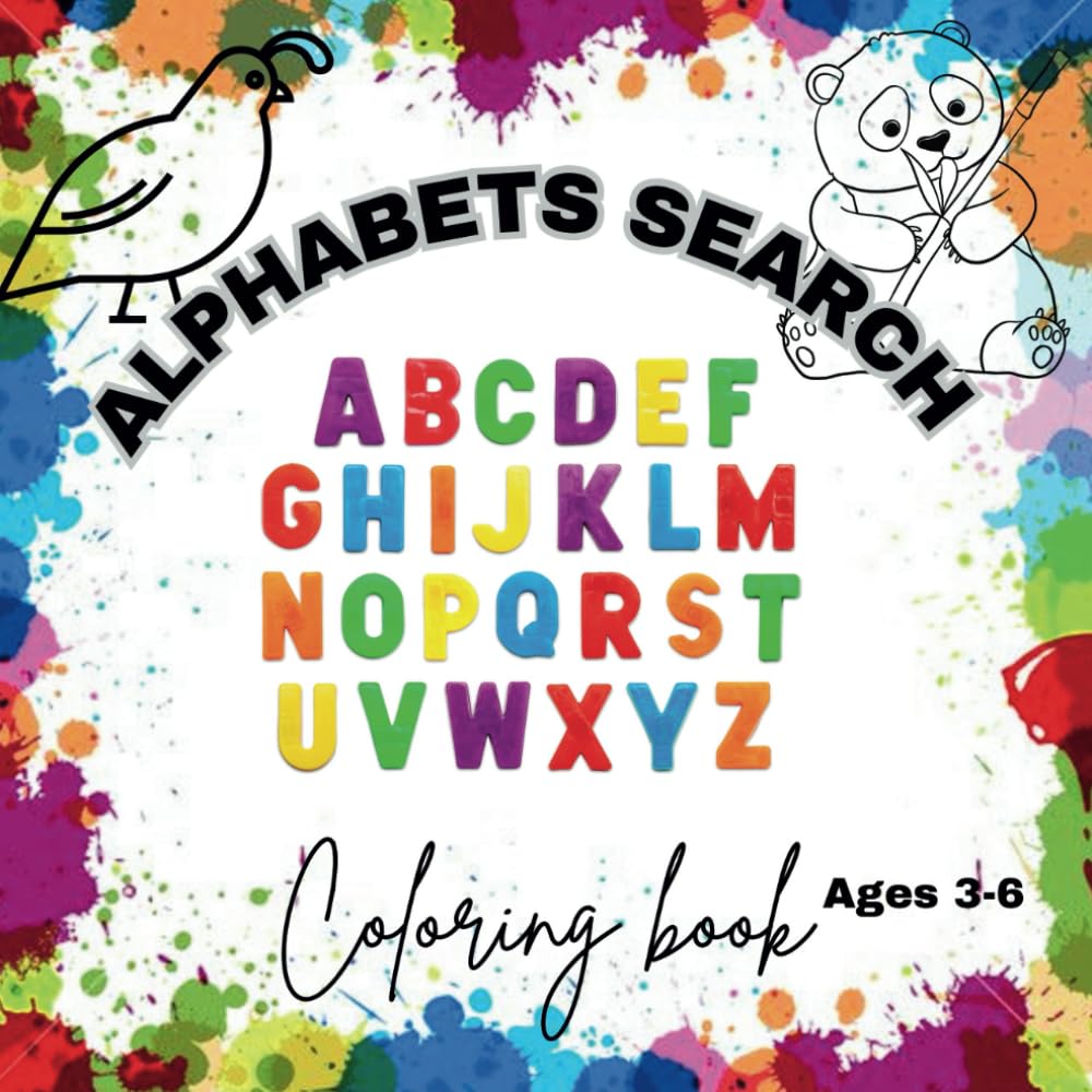 Alphabets search: Coloring book Ages 3-6: Publishing, Ms Mehru ...