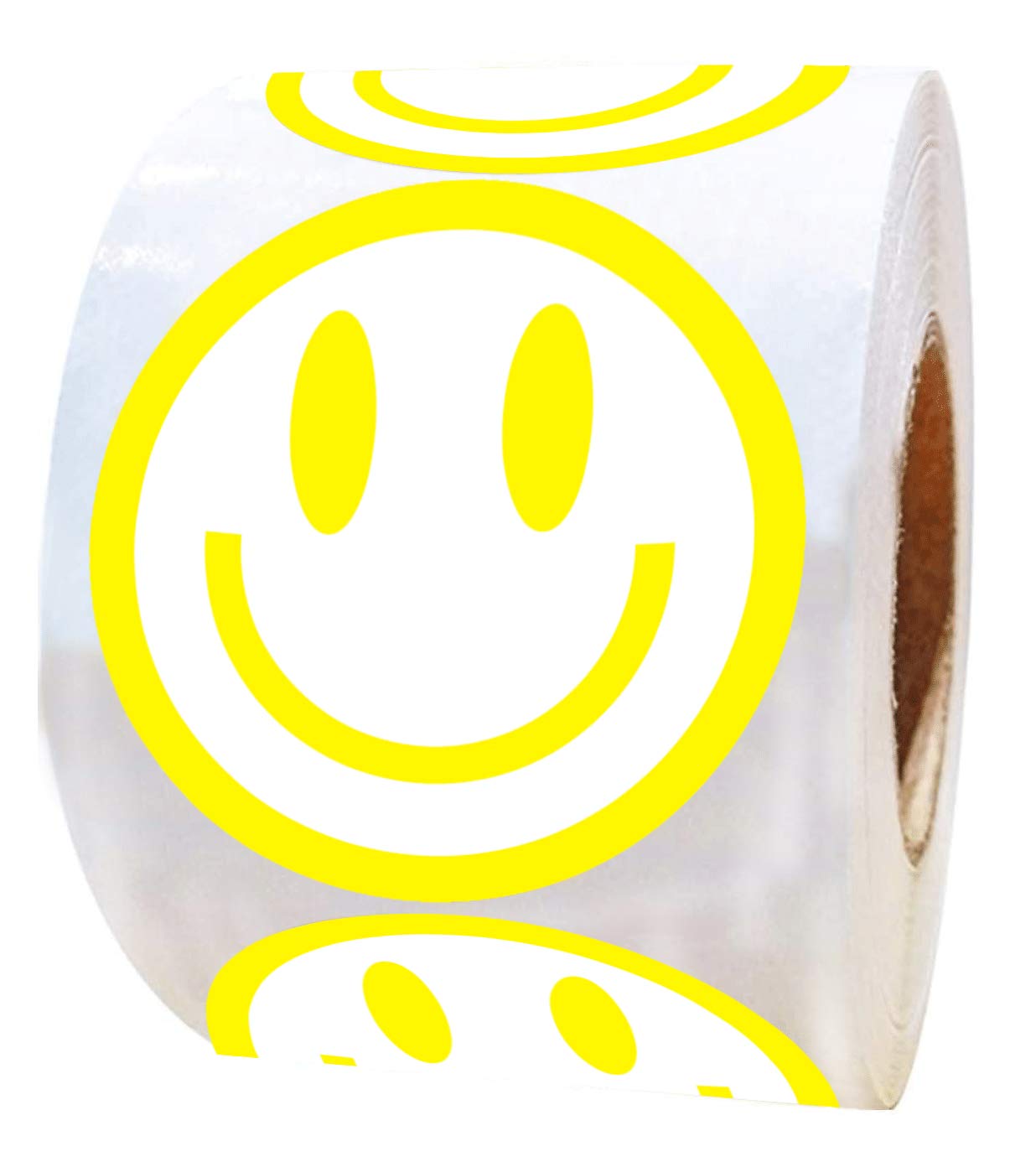 2 Yellow Smile Face Happy Stickers Round Circle Happy Face | Desertcart ...