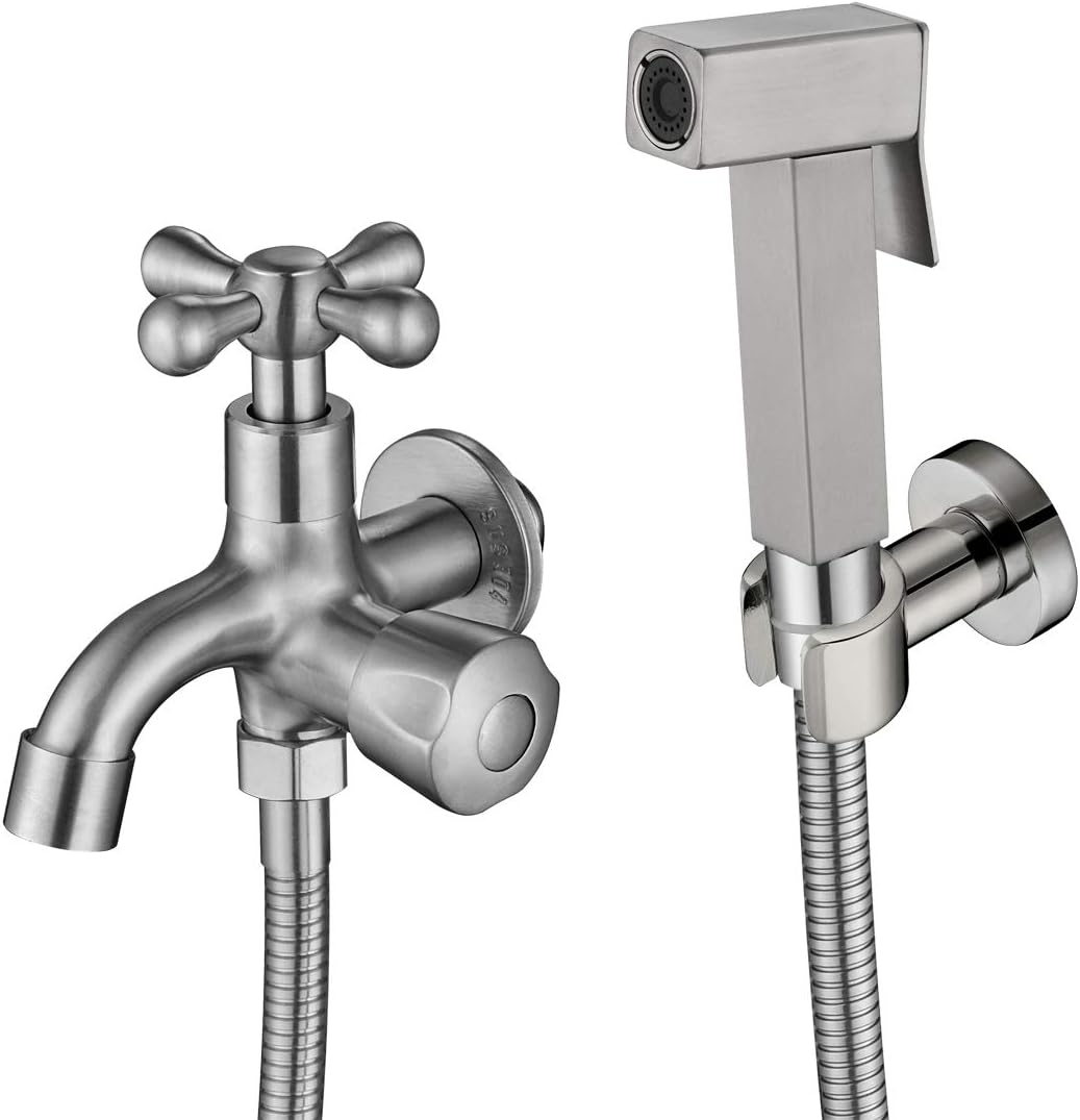 Bidet Faucet Set Bathroom Faucet Handheld Bidet Toilet Sprayer with ...