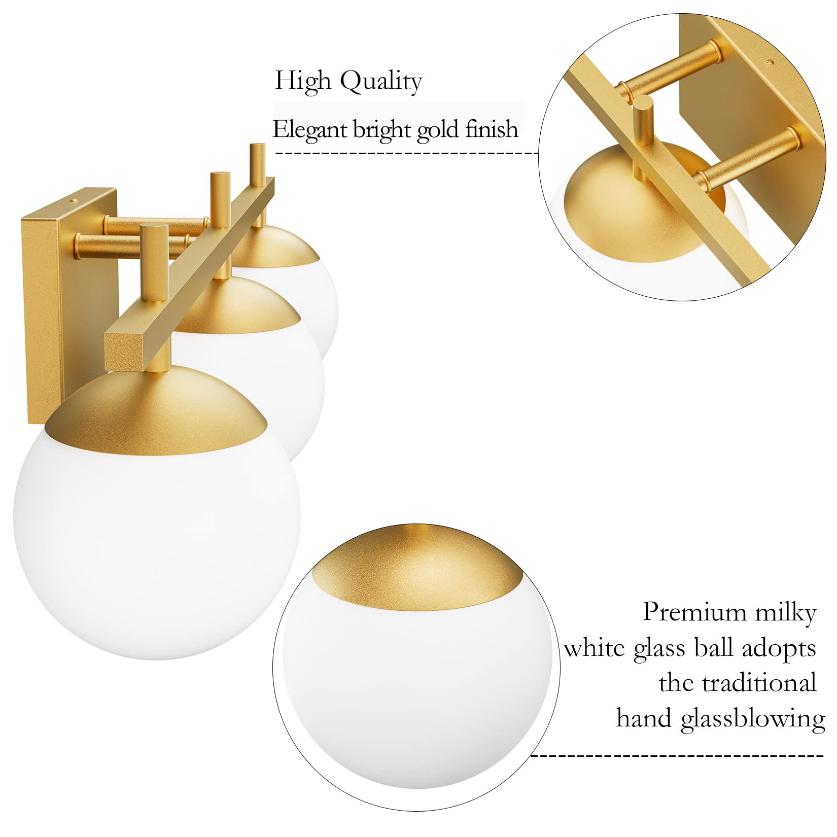 Snapklik.com : Ralbay Mid Century Modern Gold Bathroom Light Fixtures ...