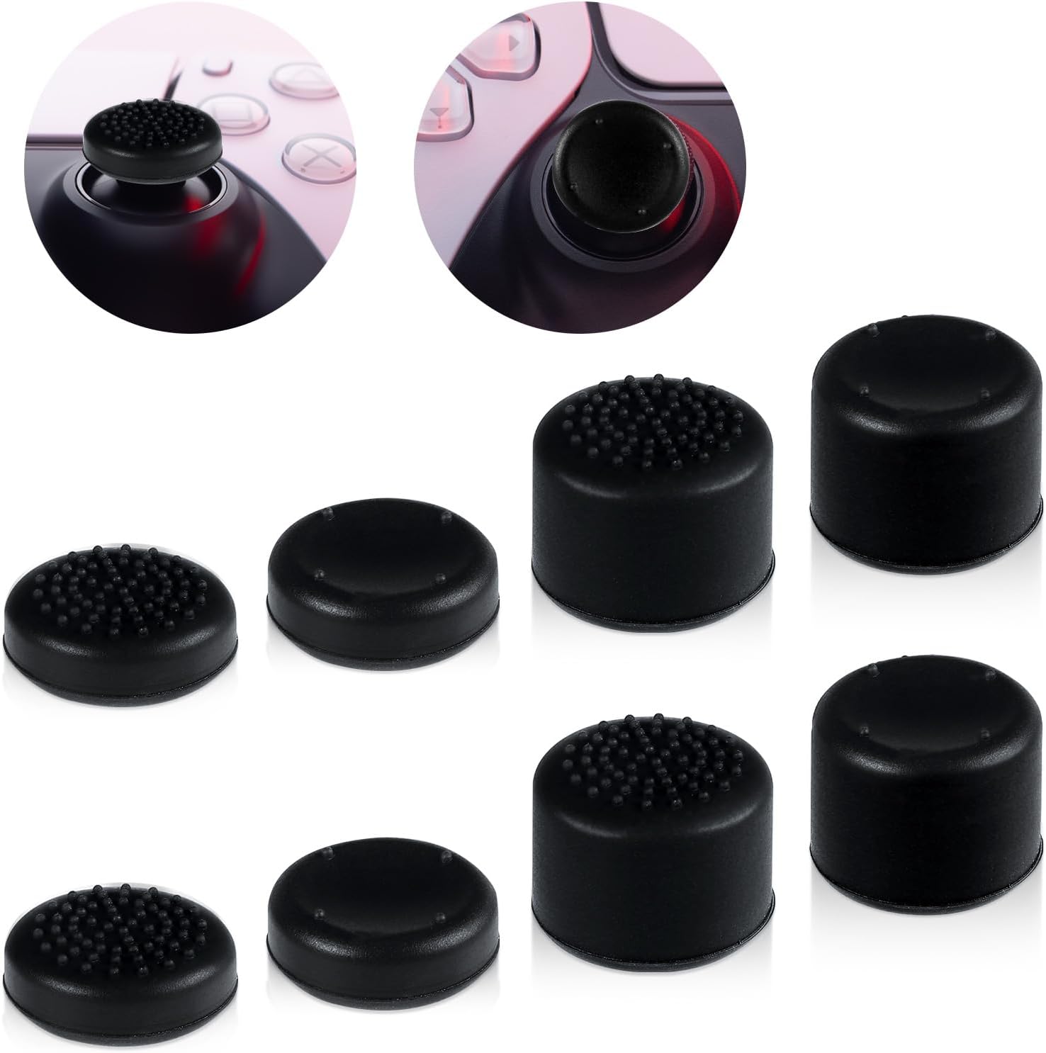 Amazon.com: 8pcs Thumbstick Grip Caps with 4 Sizes, Silicone Analog ...