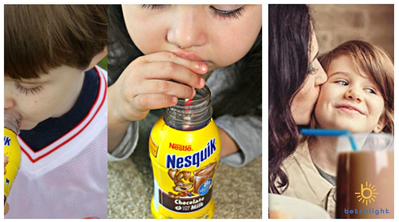 Nestle Nesquik Chocolate Lowfat Milk - Pack of 15, 8oz bottles with ...