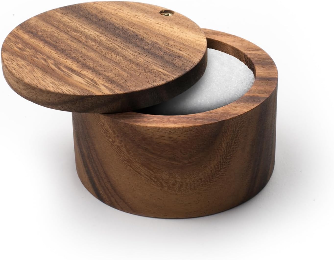 Amazon.com: Tramanto Olive Wood Salt Pot - Rustic Wooden Cellar and ...