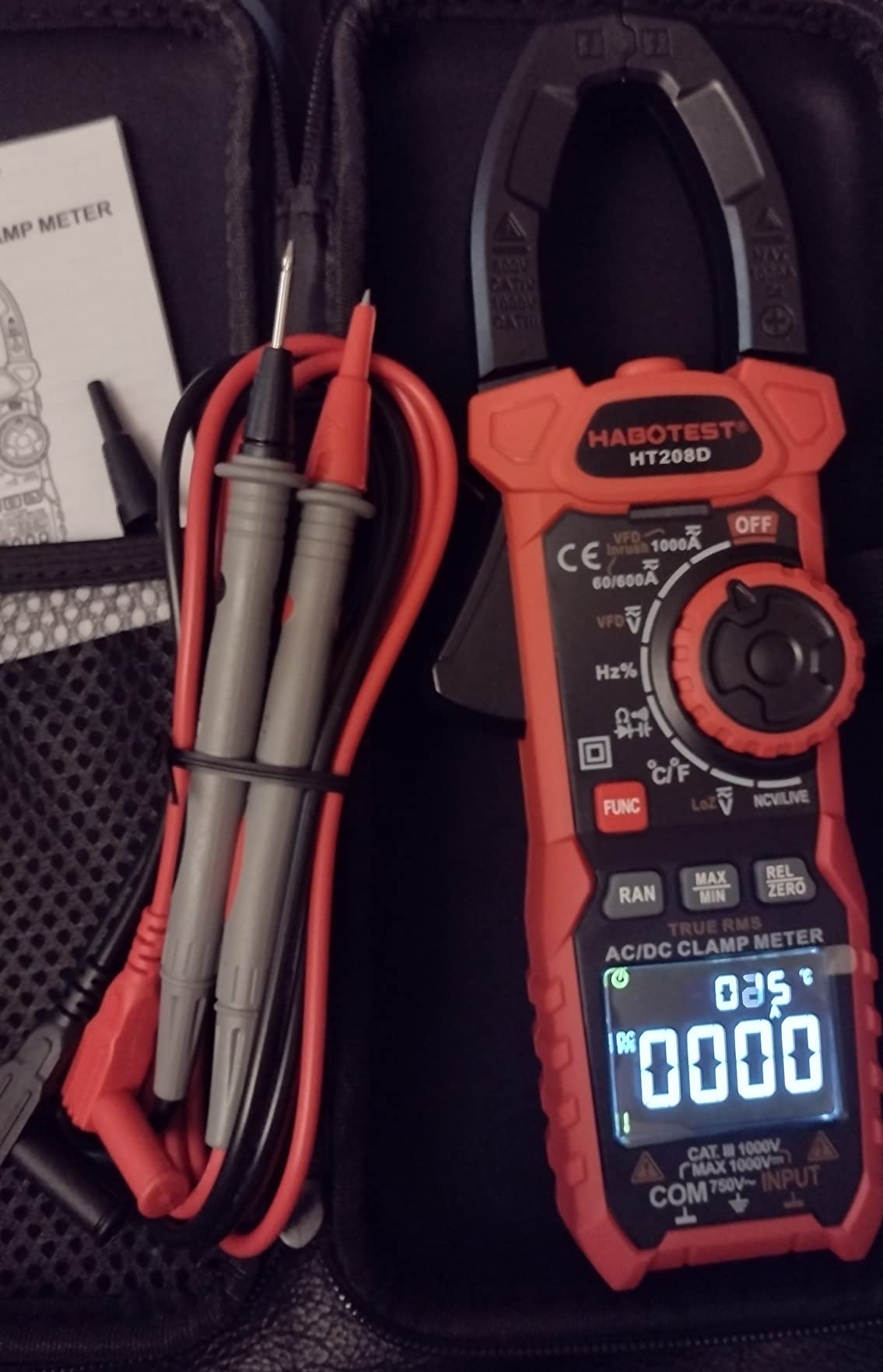 $3/mo - Finance Digital Clamp Meter,HT200B TRMS 2000 Counts Multimeter ...