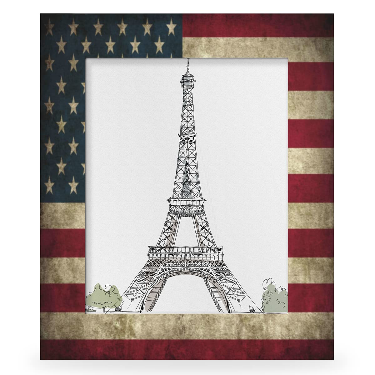 Amazon.com - DXTKWL USA Flag Picture Frames for 8 x 10 Photo, Vintage ...
