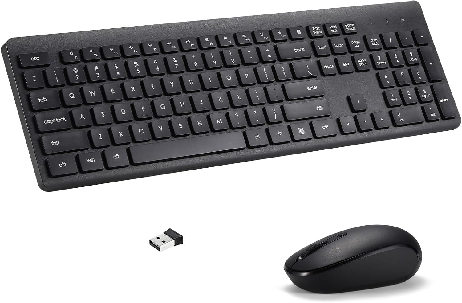 Amazon.com: Wireless Keyboard and Mouse Combo, 2.4G Full Size External ...
