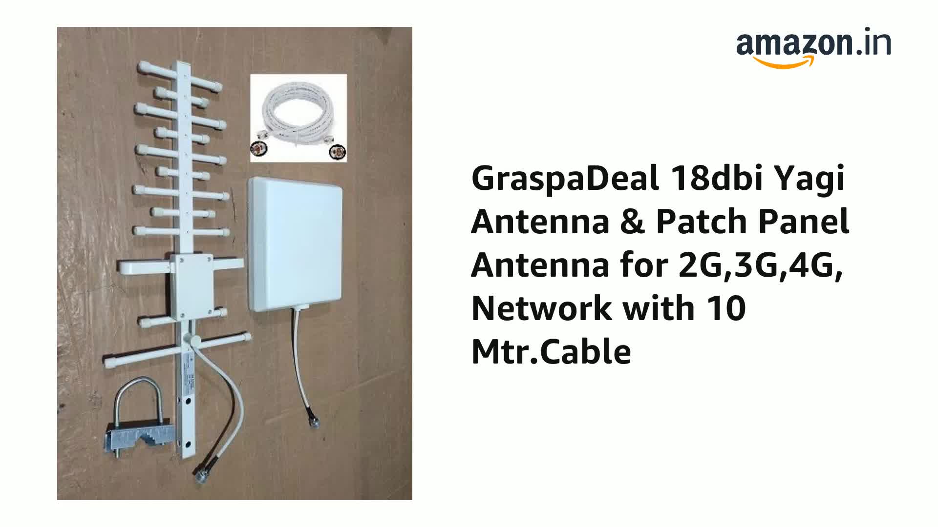 Watch GraspaDeal 18dbi Yagi Antenna & Patch Panel Antenna for 2G,3G,4G ...