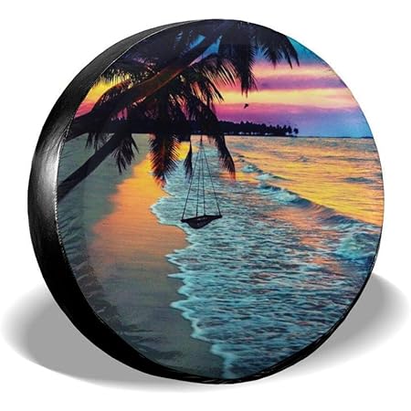 Amazon.com: Coconut Beach Sunset Hammock Spare Tire Cover Waterproof UV ...