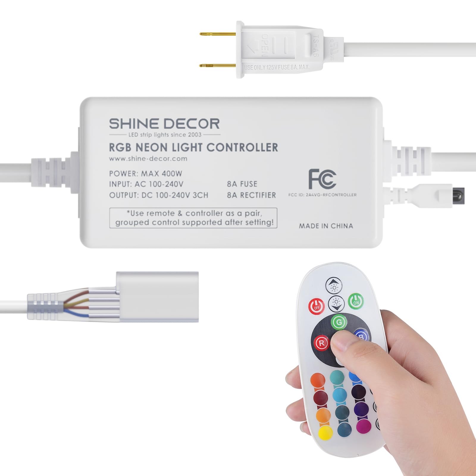 Amazon.com: Shine Decor Controller with Remote, Power Supply for 10mm W ...