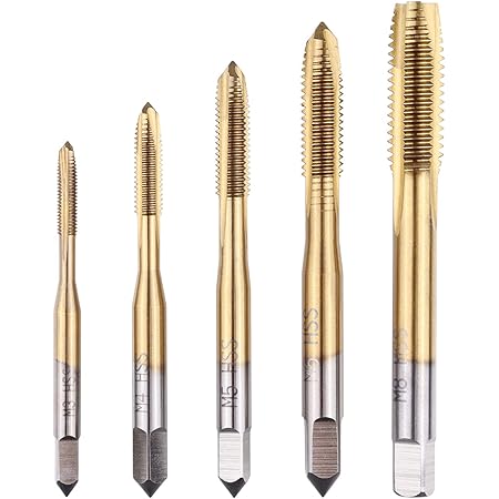 Amazon.com: Wolfride 5PCS Metric Taps Standard Thread Taps Set M3 M4 M5 ...
