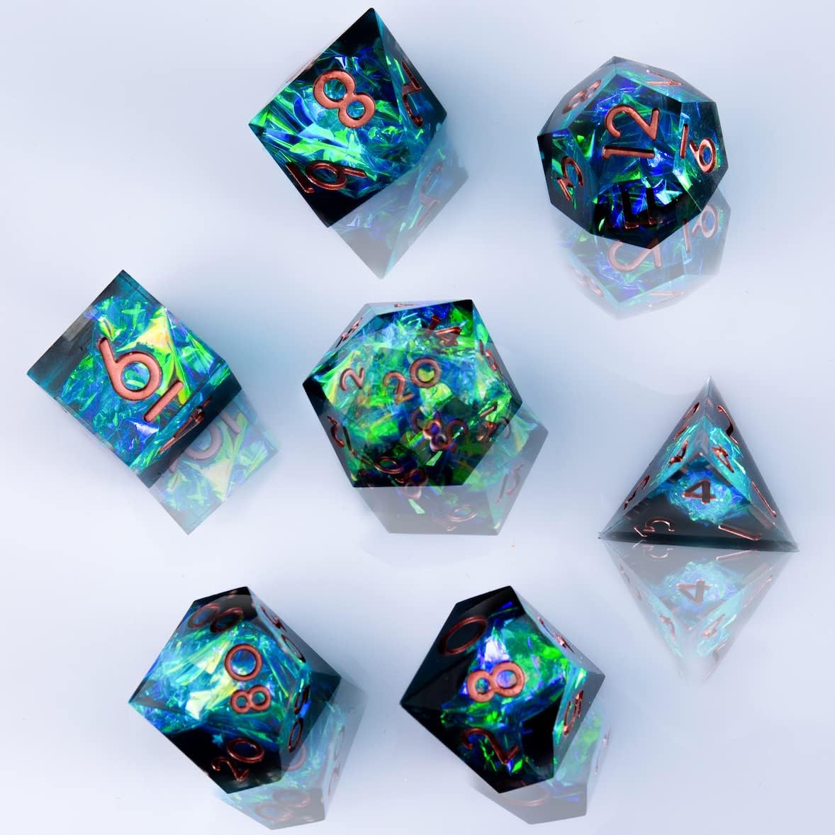 Amazon.com: Sharp Edge DND Dice Set Handmade 7 Accessories Dice for ...